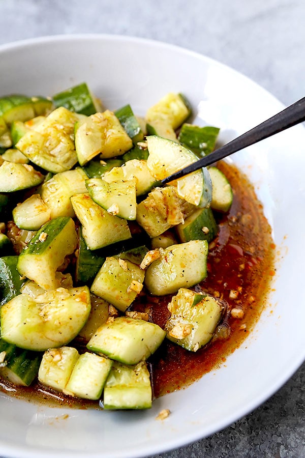 Smacked Cucumber with Chili Oil | Pickled Plum Food And Drinks