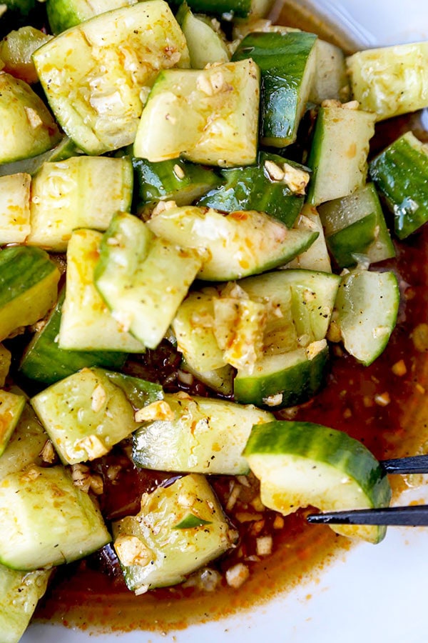 Smacked Cucumber with Chili Oil | Pickled Plum Food And Drinks